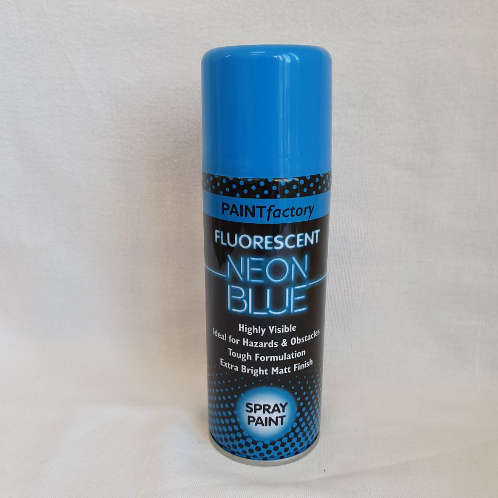 Neon Blue Spray Paint 200ml – Edging Tapes & DIY